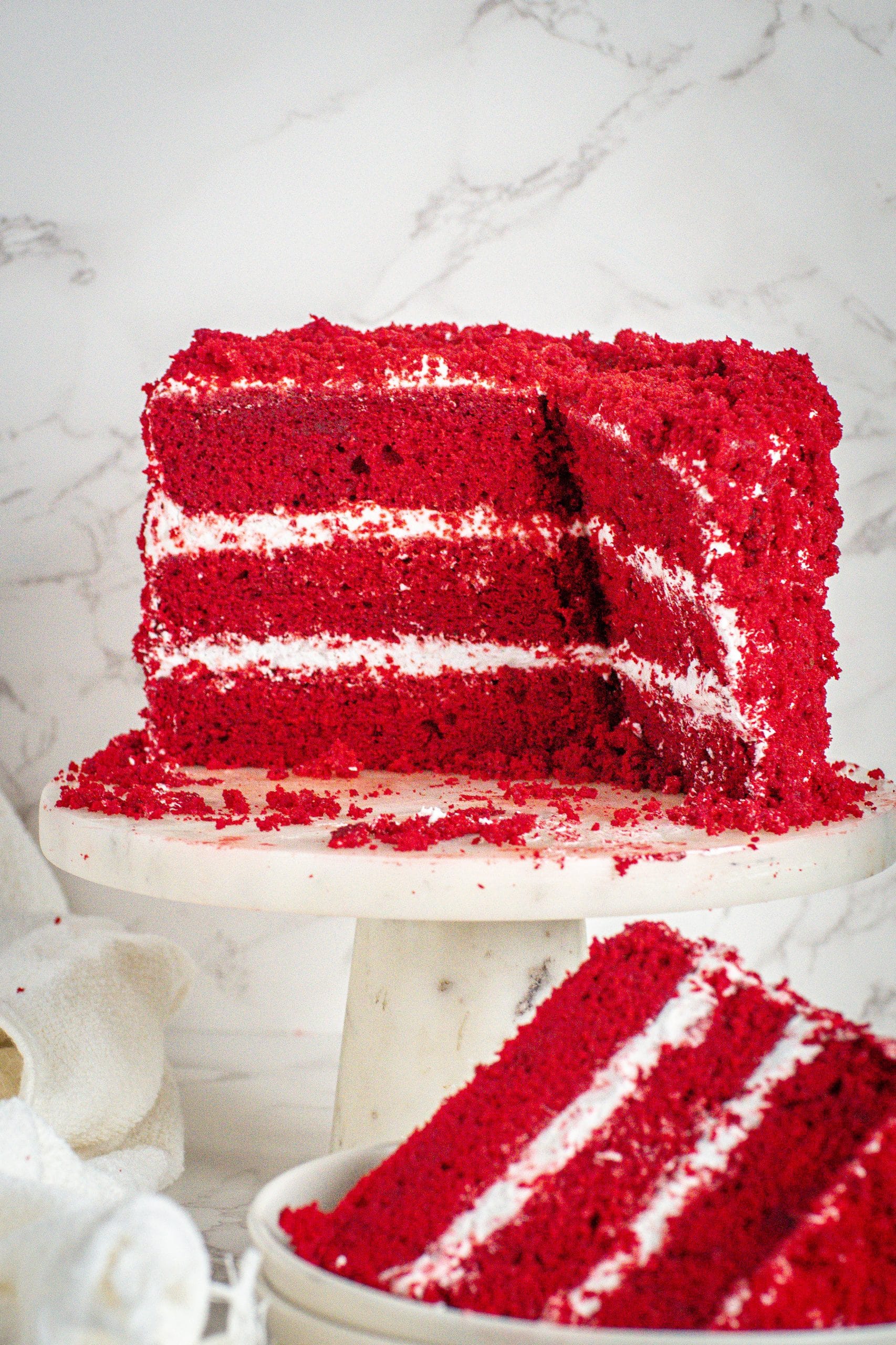 Moist and Easy Red Velvet Cake with Cream Cheese Frosting